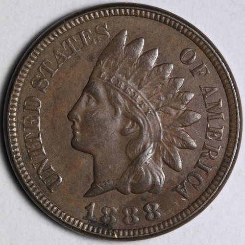 1888 Indian Head Cent Penny AU+/UNC E123 KZEC | eBay