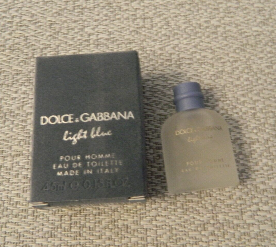 DOLCE and GABBANA Light Blue Pour Homme EDT Miniature Perfume in Box ...