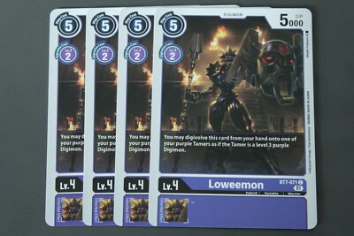 Digimon TCG (2020) - BT7-071 - 4x Loweemon - Purple - Common | eBay UK
