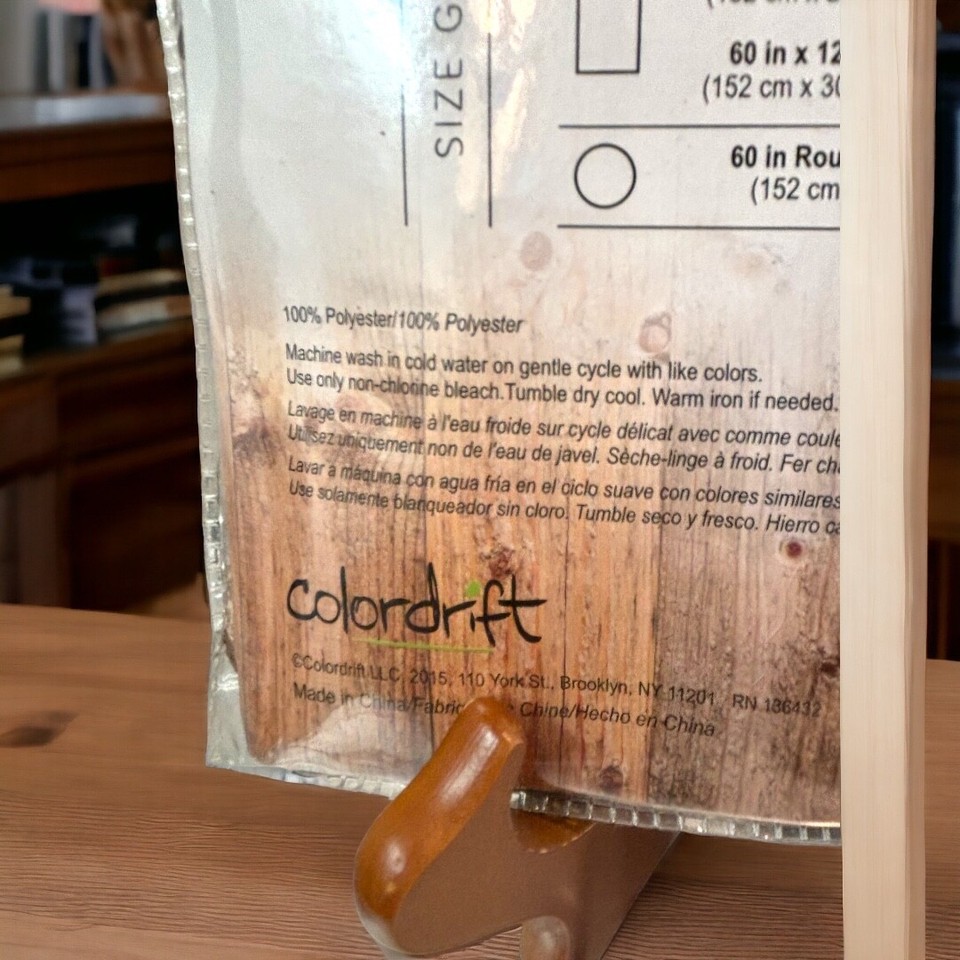 Colordrift Bear Trail 60" Round Tablecloth Cabin Lodge Decor New in ...