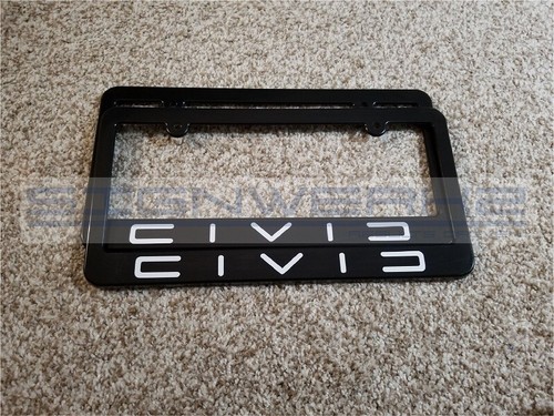 Honda Civic License Plate Frames Racing JDM Japan Vtec turbo - Pair | eBay