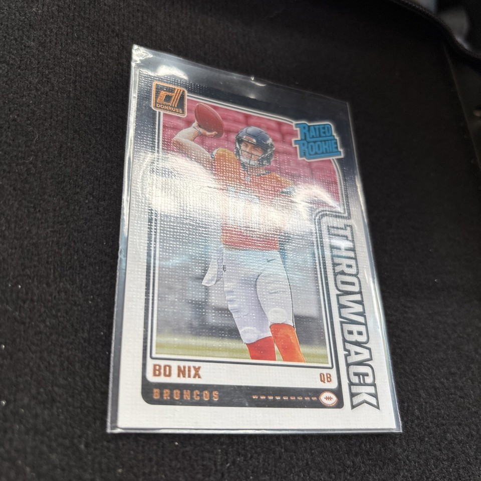 2024 Rated Rookie Donruss Throwback Bo Nix Denver Broncos | eBay
