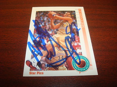 1992 STAR PICS MATT GEIGER GEORGIA TECH HEAT SIGNED AUTHENTIC AUTOGRAPH ...