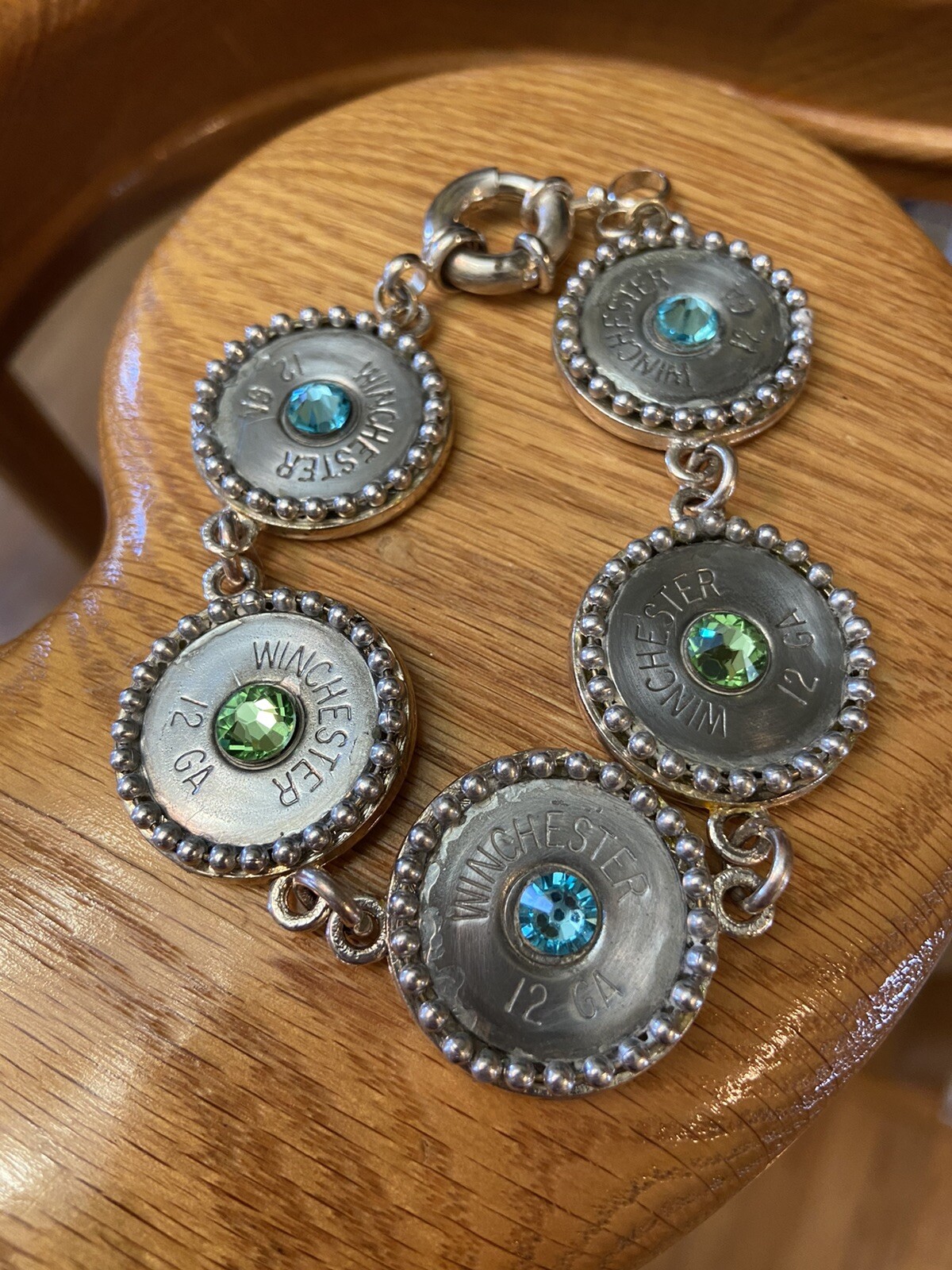 12 Gauge Winchester Shotgun Bullet Casing Bracelet with swarovski ...