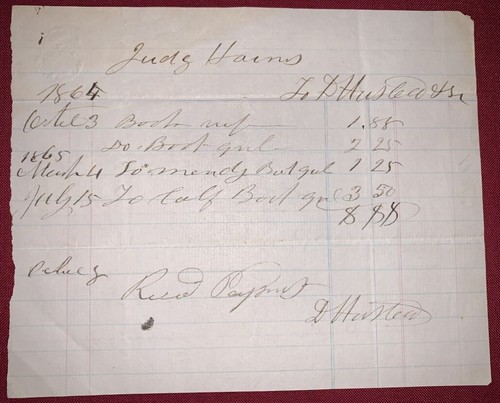 1864, Judge Townsend Haines, Ricevute, Registratore Di Il US Tesoro ...