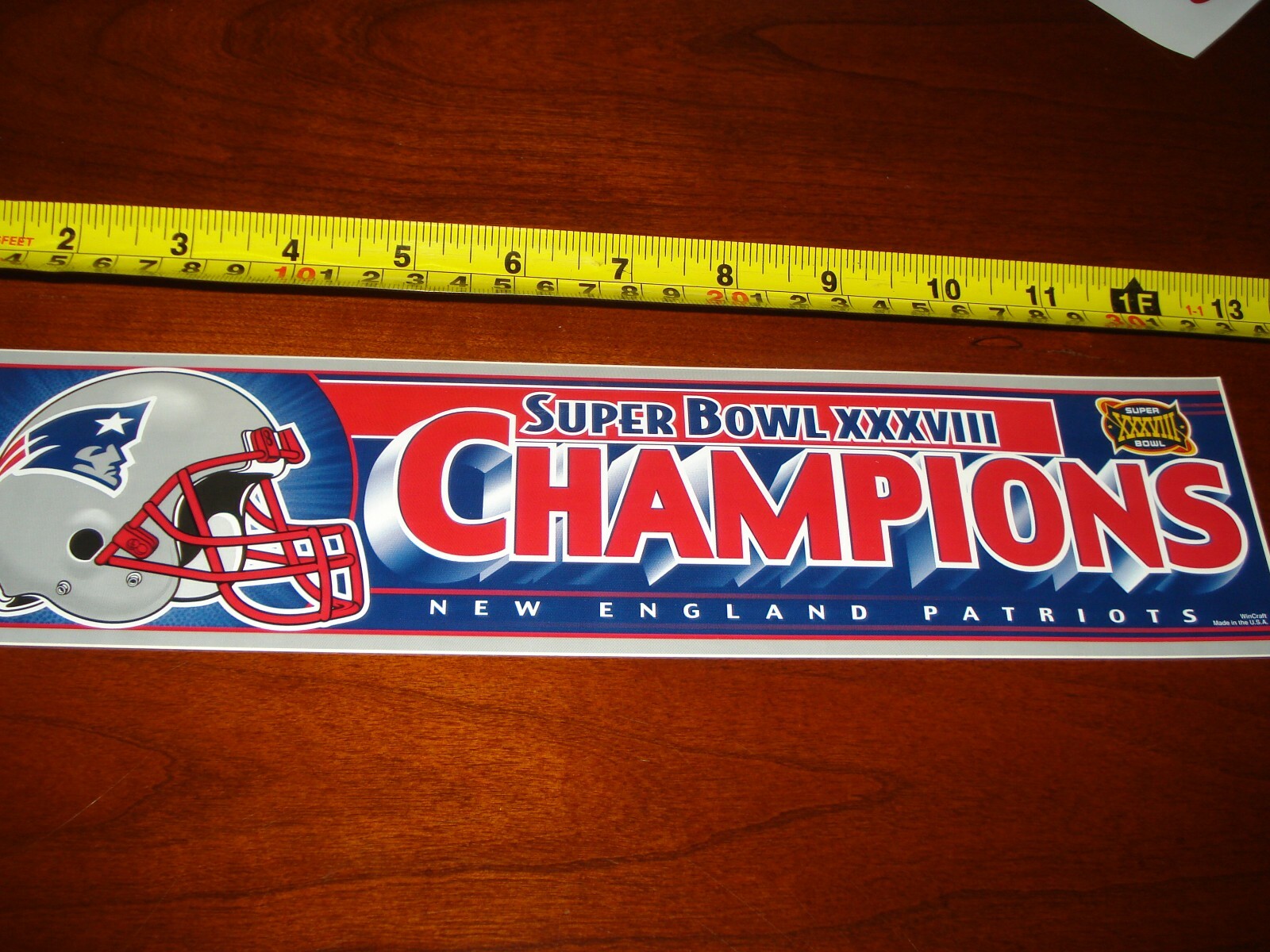 New England Patriots ~Super Bowl 38 Champs~Original/Vintage Bumper ...