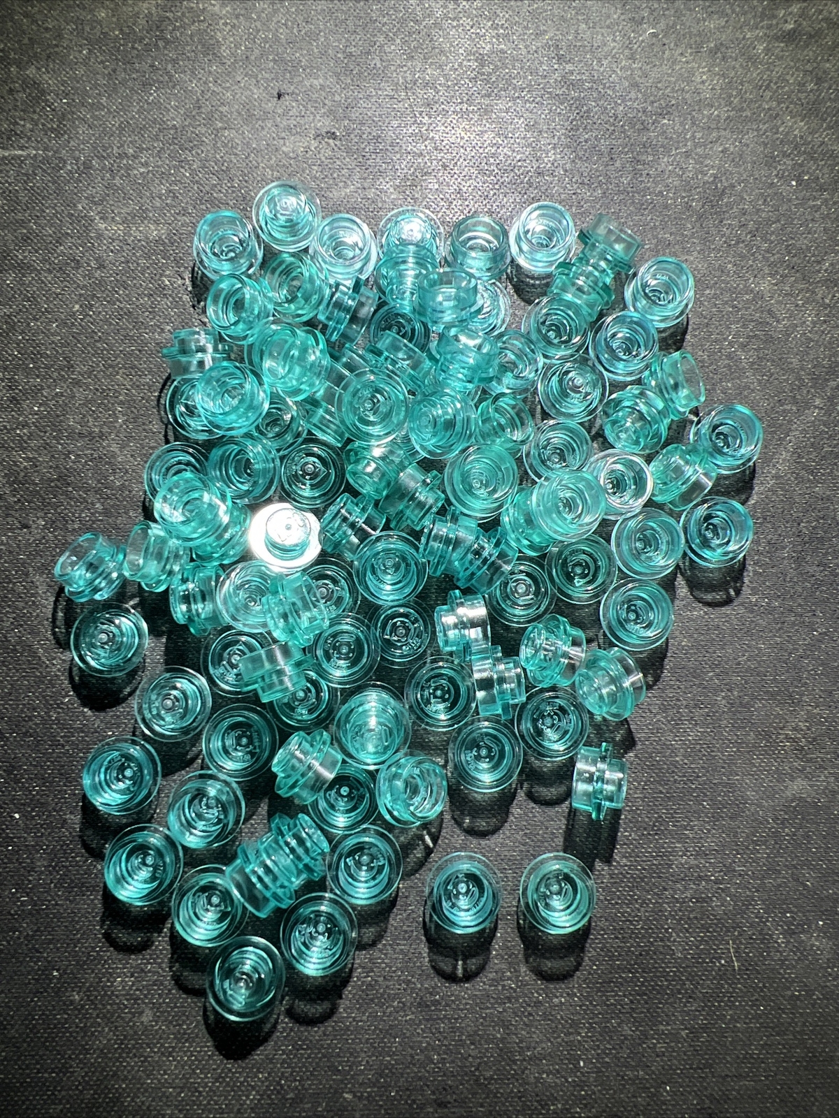 LEGO - 4073 - 1x1 Round Plates Translucent Light Blue Bricks Dots 100 ...