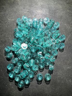 LEGO - 4073 - 1x1 Round Plates Translucent Light Blue Bricks Dots 100 ...