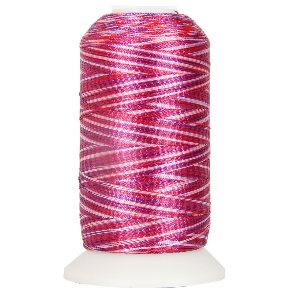 VARIEGATED POLYESTER EMBROIDERY THREAD 1000M SPOOLS 25 COLORS 40 WT ...