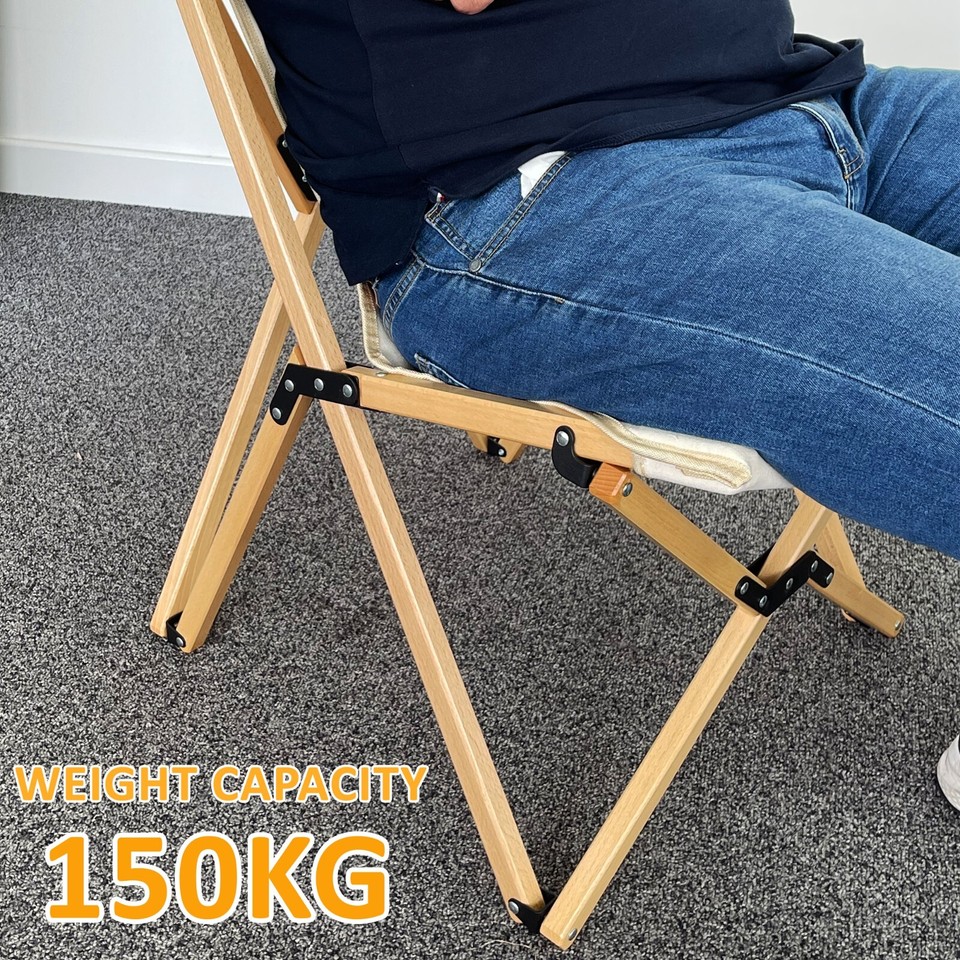 NEW DELUXE STRONG STEEL METAL FRAME FABRIC PADDED FOLDING OFFICE BACK ...