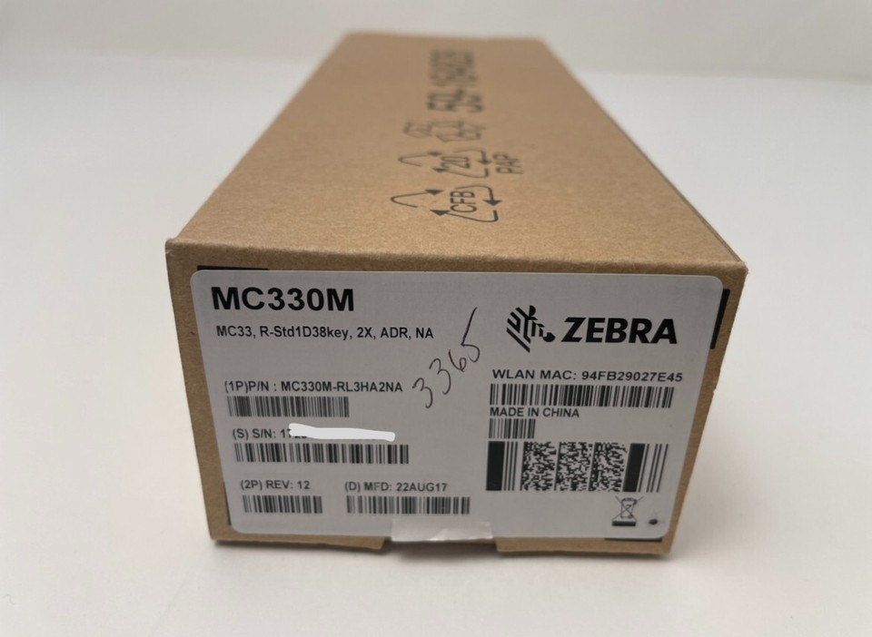 Zebra MC330M Mobile Computer Scanner R-Std 1D 38key 2X ADR MC330M ...