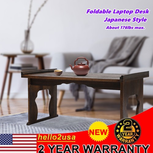 Japanese Style Bedside Laptop Desk Foldable Coffee Tea Table Sofa Side ...