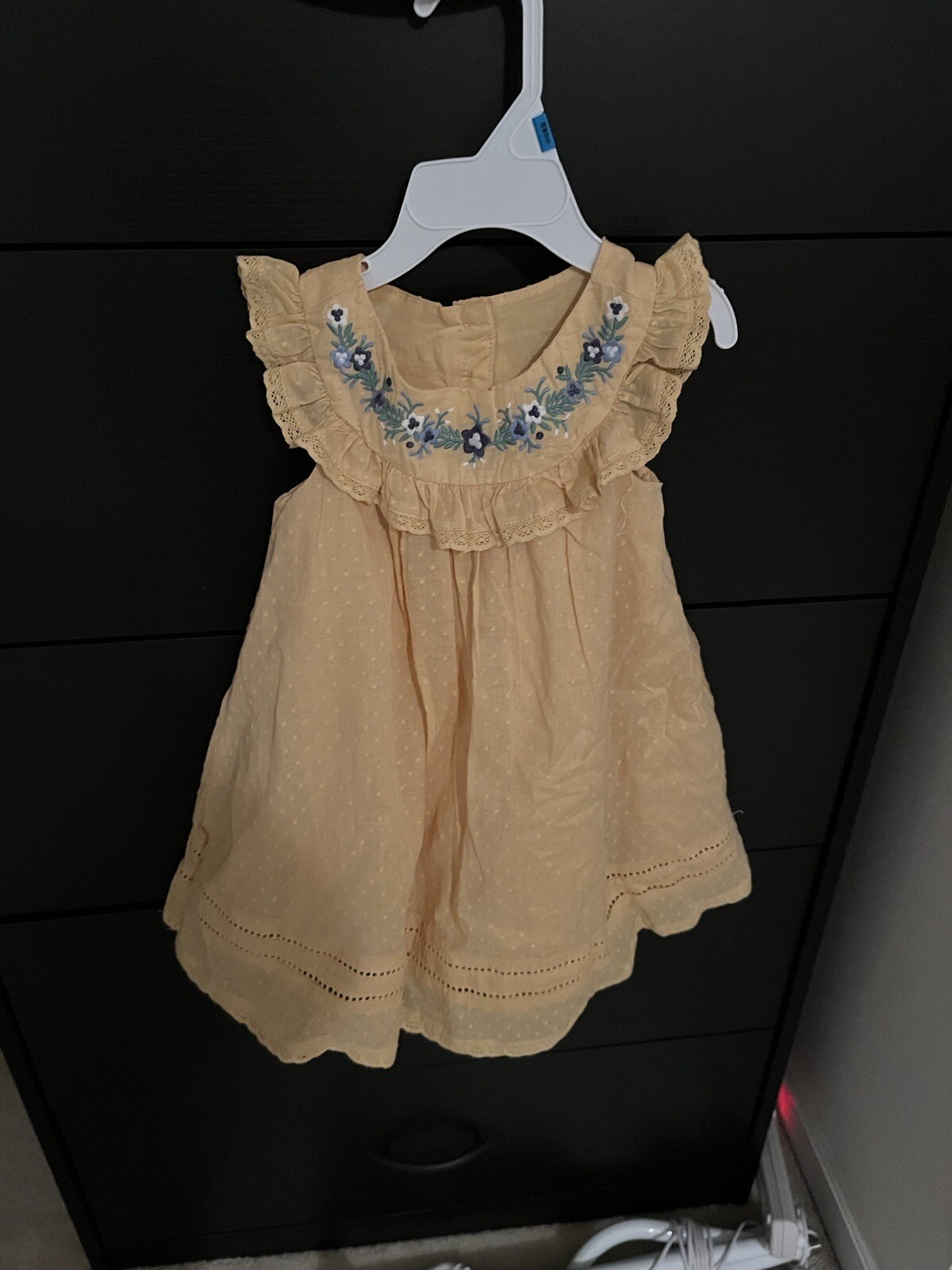 Max Studio Kids Yellow Dress With Blue Flowers Size 2T Brand New With ...