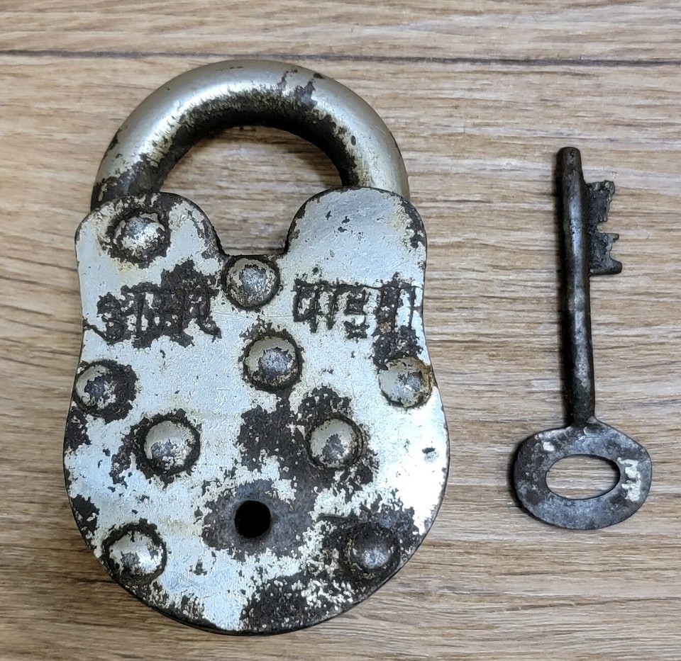 Classic Vintage original Antique Iron Padlock In 100% Working Order. | eBay