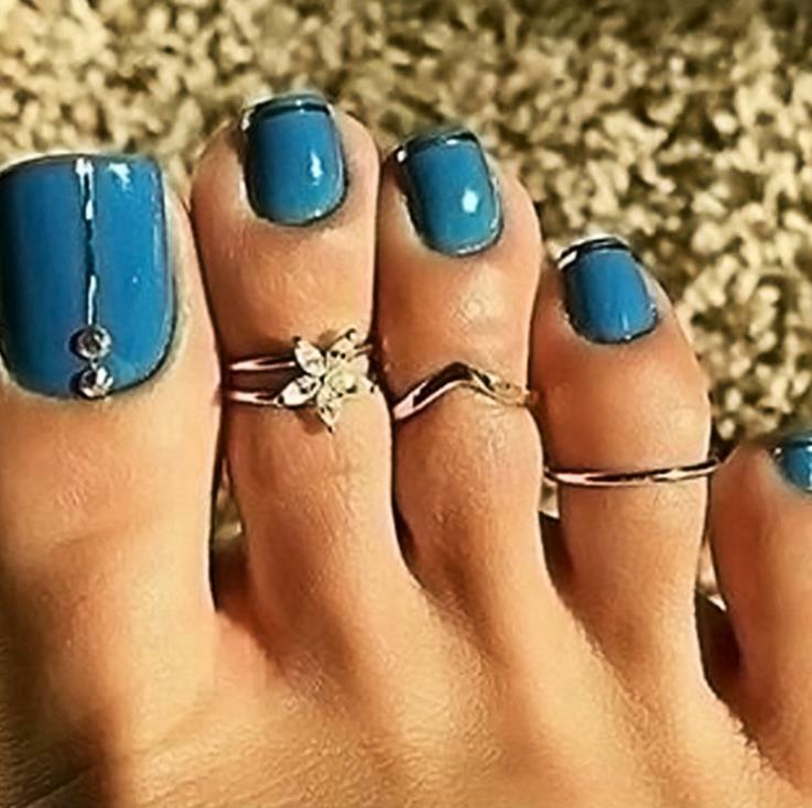 3or12 Pcs Silver Gold Elegant Women Toe Ring Rings Foot Beach Jewelry ...