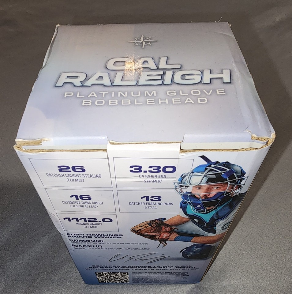 Cal Raleigh Platinum Glove Bobblehead T-Mobile Park 4/8/2025 | eBay