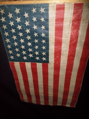 Antique 46 Star American Flag 1908-1912 Parade Flag Patriotic Americana ...