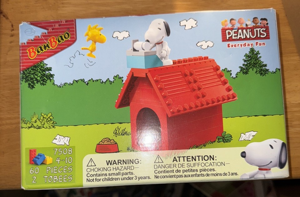 BanBao Peanuts Everyday Fun Snoopy Doghouse Building Set 7508 - 60 ...