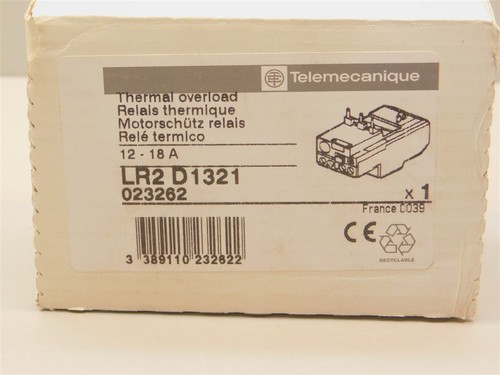 Telemecanique LR2D1321 Thermal Overload Relay 12-18A & LA7D1064 ...