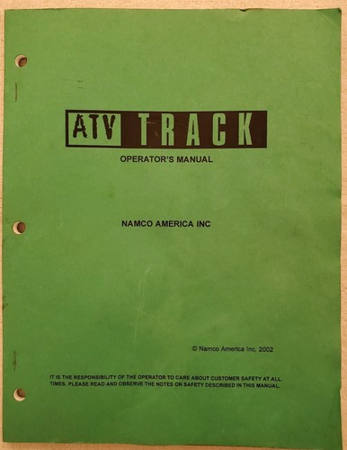 Original Namco ATV Track Arcade Game Manual | eBay