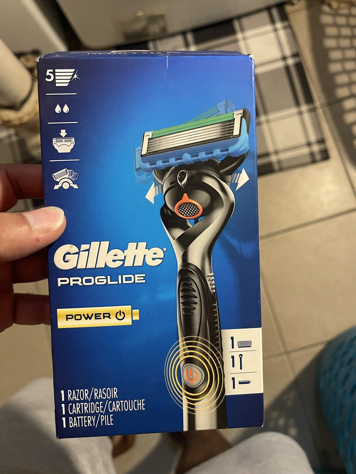 Gillette Fusion5 ProGlide Power Men's Razor, 1 Razor, 1 Cartridge, 1 ...