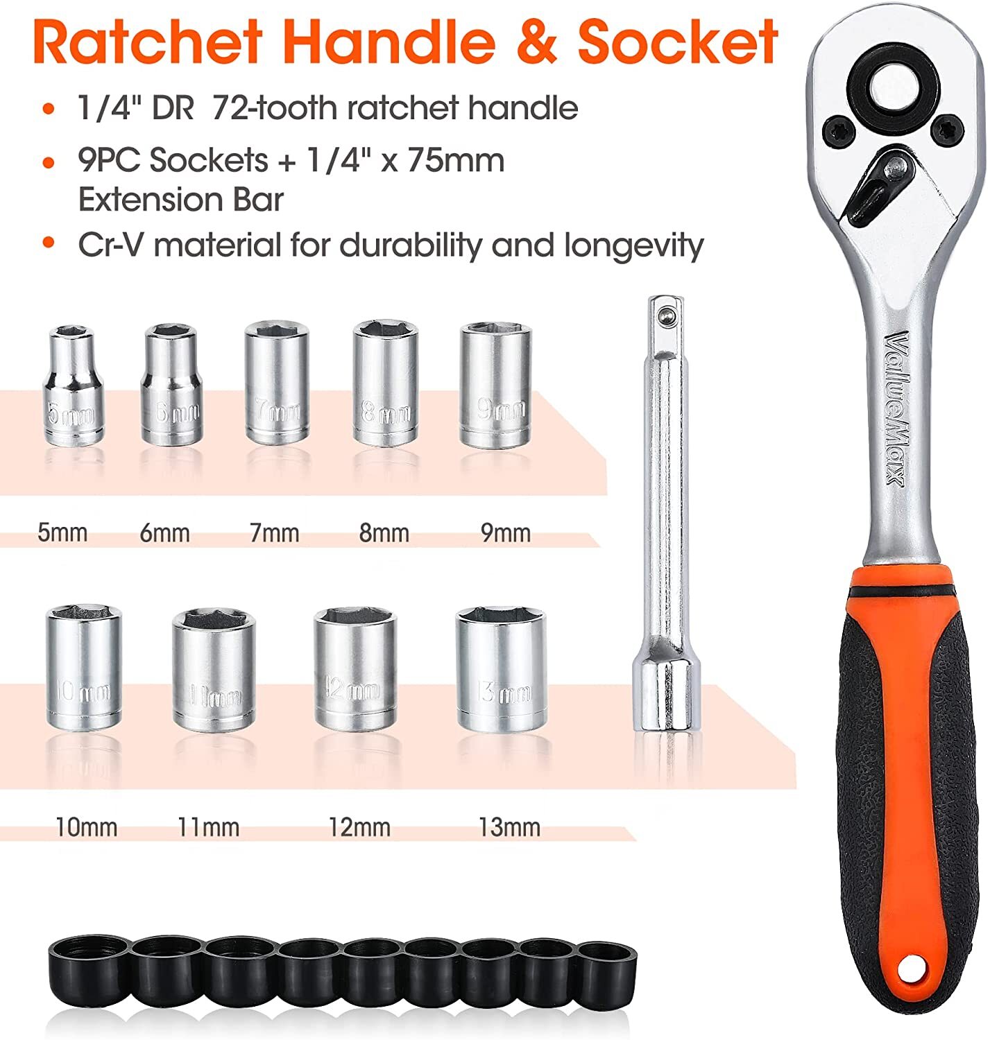 Workpro Basic Mechanic Tools Set Home Repair Hand Tool Kit 322/219PC w ...