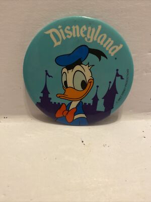 Vintage '90s Smiling Donald Duck Disneyland Button 3 Inch | eBay