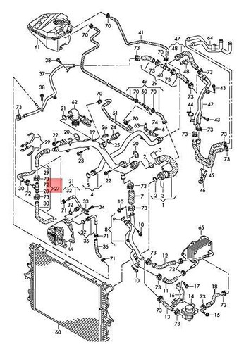 Genuine AUDI Q7 Coolant Hose W/ Coupling 7L8121065Q | eBay