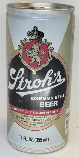 Stroh's Bohemian Style Beer/The Stroh Brg Co. ~ Aluminum 12oz. Can ...