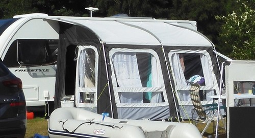 Kampa Rally Pro 330 Grey Poled Awning with Annex and Carpet | eBay UK