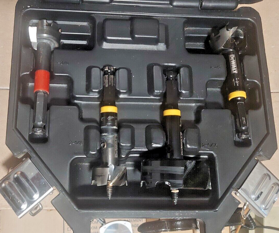 DeWalt DW1648 5-Piece Heavy-Duty Self-Feed Bit Set Rugged with Plastic ...