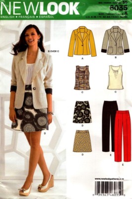 New Look Sewing Pattern 6035 Ladies Skirt Jacket Top Pants Size 4-16 ...