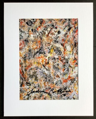 JACKSON POLLOCK - Vintage Print - 11x14 Mat - FRAME READY Hand Signed ...