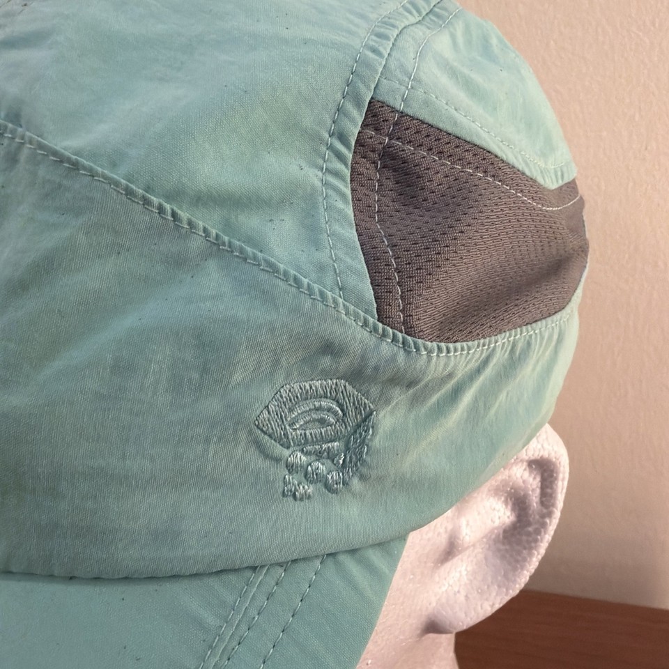 Mountain Hardwear Running Hat Nut Logo Mesh Travel Hiking Cap Teal ...