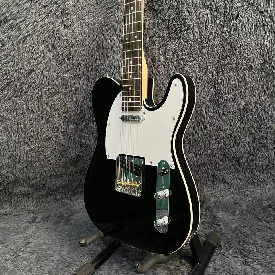 Custom Tele Electric Guitar Mahogany Body Double Binding 6 Strings Dot ...