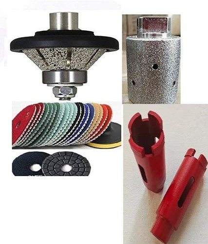 3/8" Bevel Bullnose 2" core bit grinding drum stone concrete granite ...