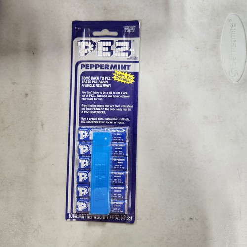 PEZ Mint on Card MOC Retired REGULAR REMAKE PEPPERMINT Blue 1995 P2 | eBay