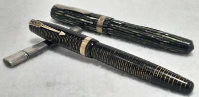 Batch Parker Vacumatic, pearlescent fountain pen and Silver mine ...
