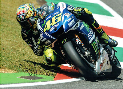 VALENTINO ROSSI Autograph SIGNED Large 16x12 Yamaha Photo AFTAL COA The ...