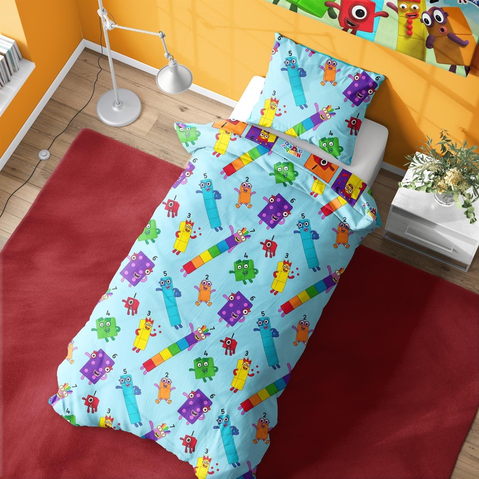 Numberblocks Junior Cot Duvet Cover Official Reversible Bedding Set ...