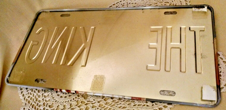 ELVIS PRESLEY LICENSE PLATE NEW KING OF ROCK N ROLL HEMMED EPE ...