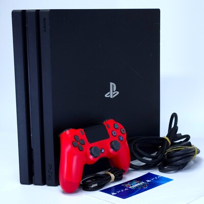 Playstation 4 Pro PS4 Console 1TB Black W/ Controller + All Cables ...
