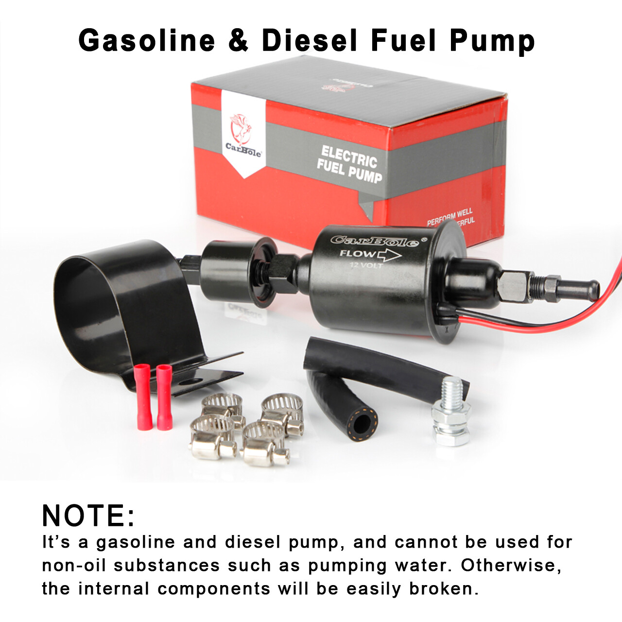 Universal Micro Fuel Pump HEP-02A Electric Gas Diesel Inline Low ...