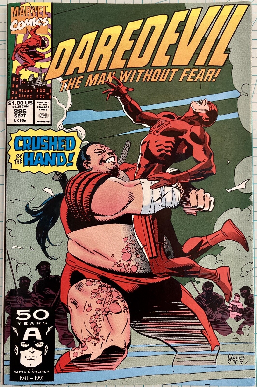 Daredevil #296 NM Lee Weeks Cover 1991 Marvel Comics Kingpin | eBay