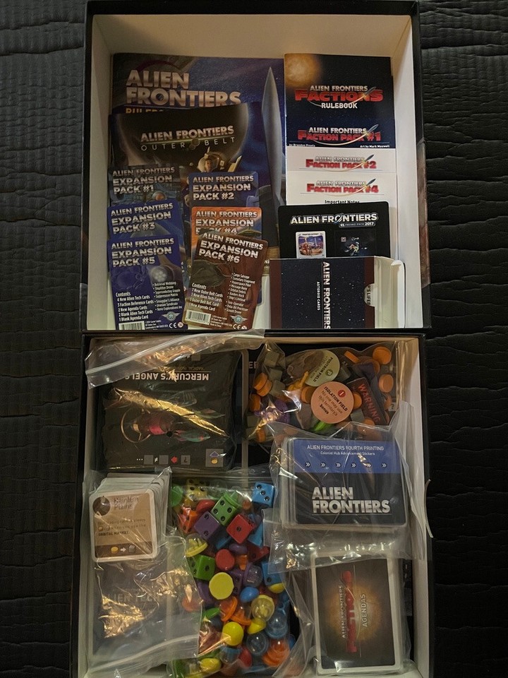 Alien Frontiers Board Game HUGE LOT with 8 expansions, promos, Complete ...