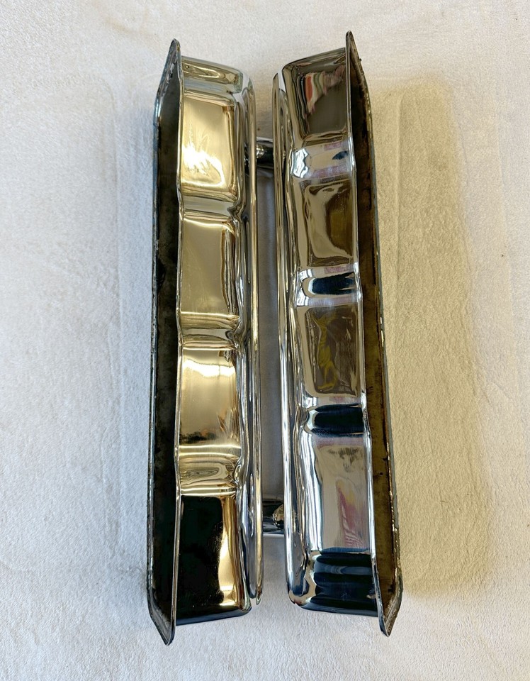 MoPar Poly V8 CHROME Valve Covers 3 BOLT 1956-66 277 301 303 313 318 ...