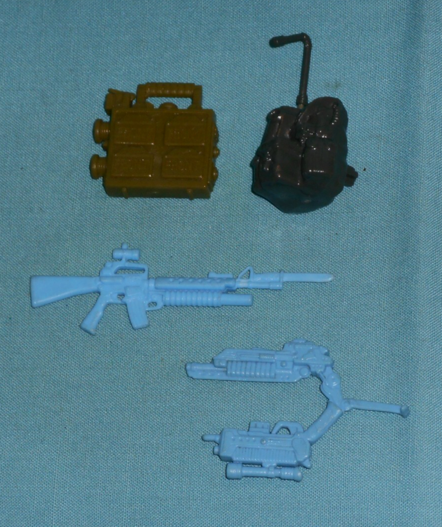 vintage G.I. GI JOE gijoe RECOIL WEAPONS PARTS LOT guns backpack ...