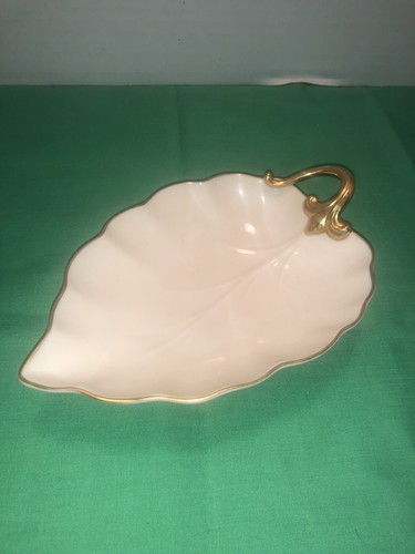 Lenox Leaf Ivory Trinket Candy Dish - Woodleaf Collection 24k Gold Trim ...