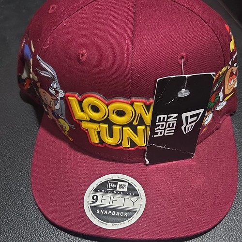 Looney Tunes New Era 9FIFTY Snapback Hat Burgundy Bugs Bunny Tweety Taz ...
