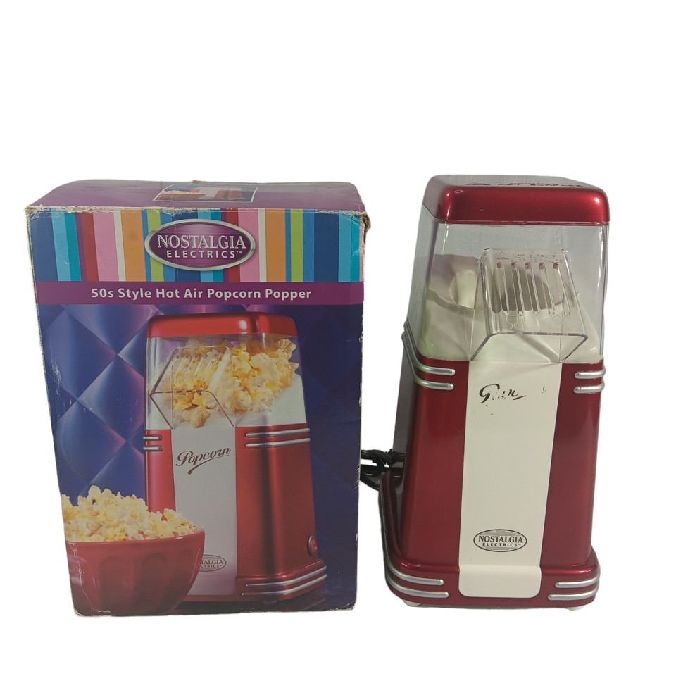 Nostalgia Electrics Popcorn Maker Red Hot Air Popper 8 Cup Model RHP ...